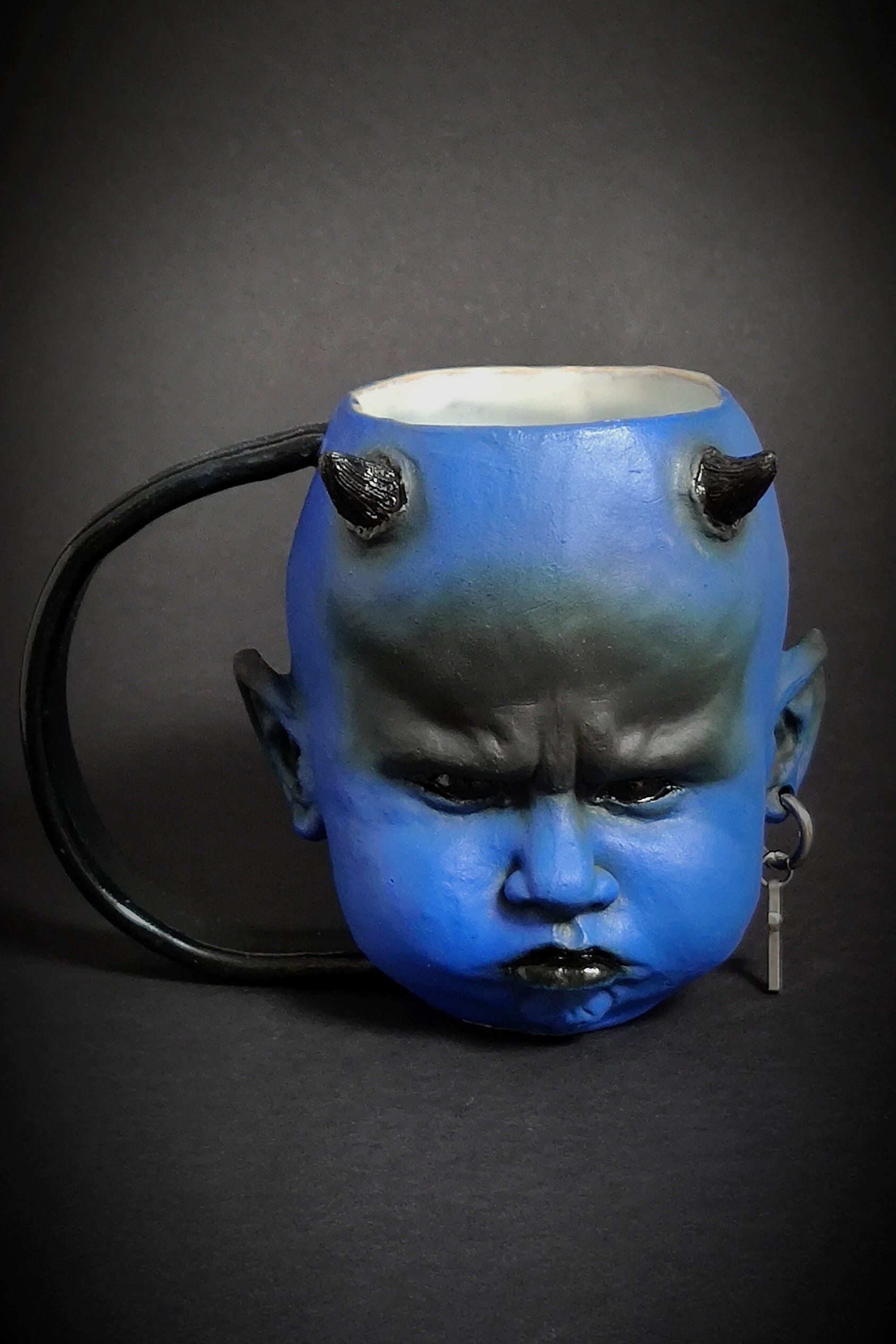 Handcrafted Stoneware Mug -"ocean Dio" -collector's Devil Mug - Devil ...