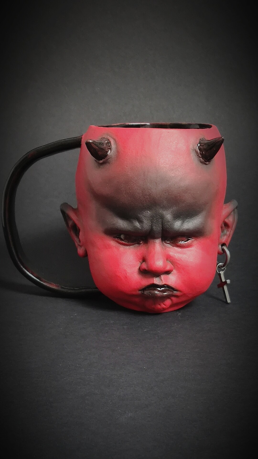 Handmade Devil Mug crimson Dio Soil Mug Home Decor Ceramic Mug Unique ...