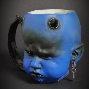 Handcrafted Stoneware Mug -"ocean Dio" -collector's Devil Mug - Devil ...