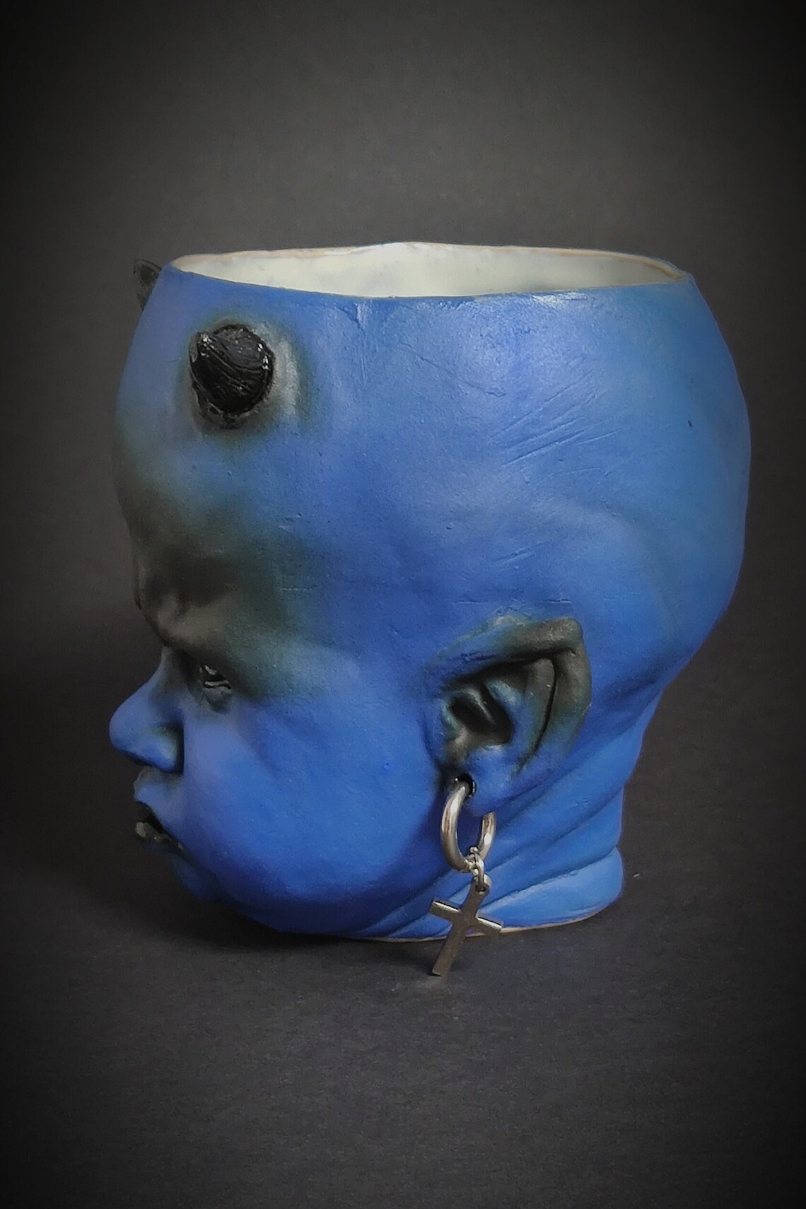 Handcrafted Stoneware Mug -"ocean Dio" -collector's Devil Mug - Devil ...