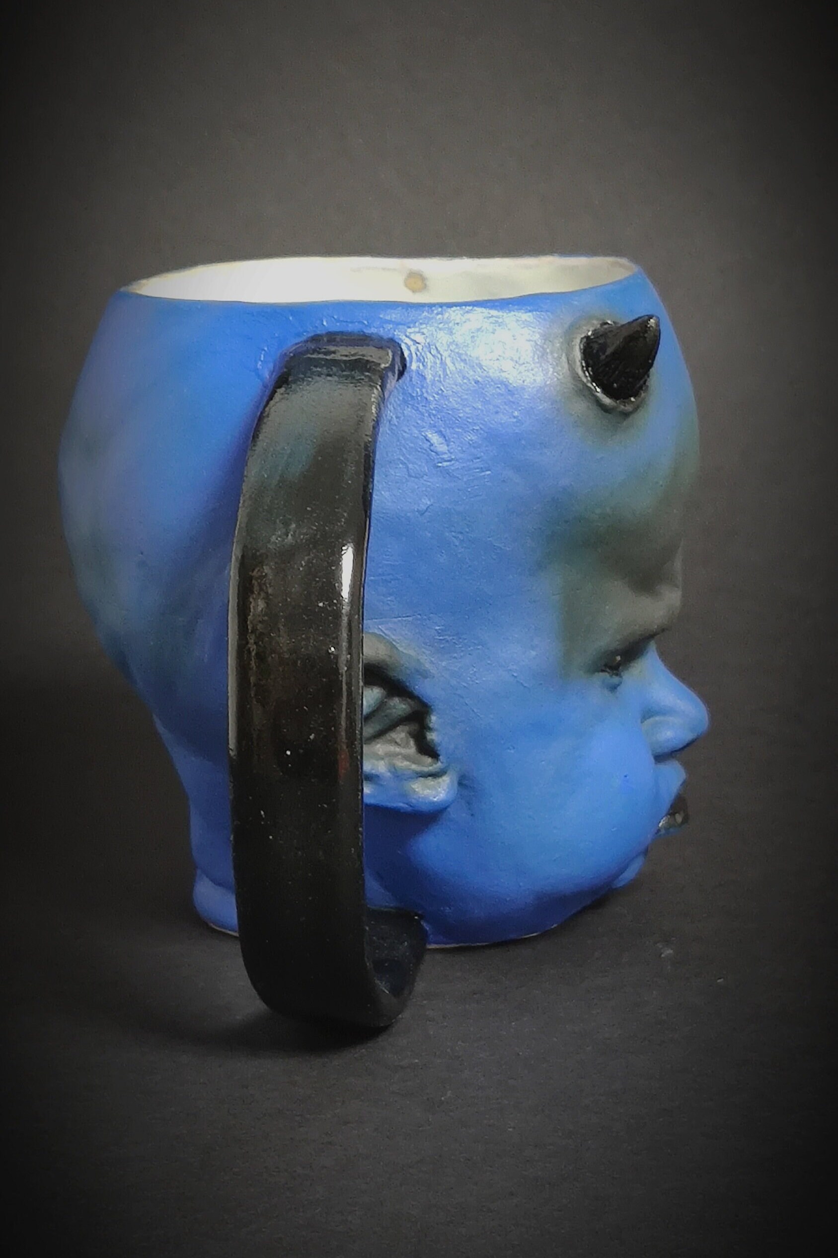 Handcrafted Stoneware Mug -"ocean Dio" -collector's Devil Mug - Devil ...