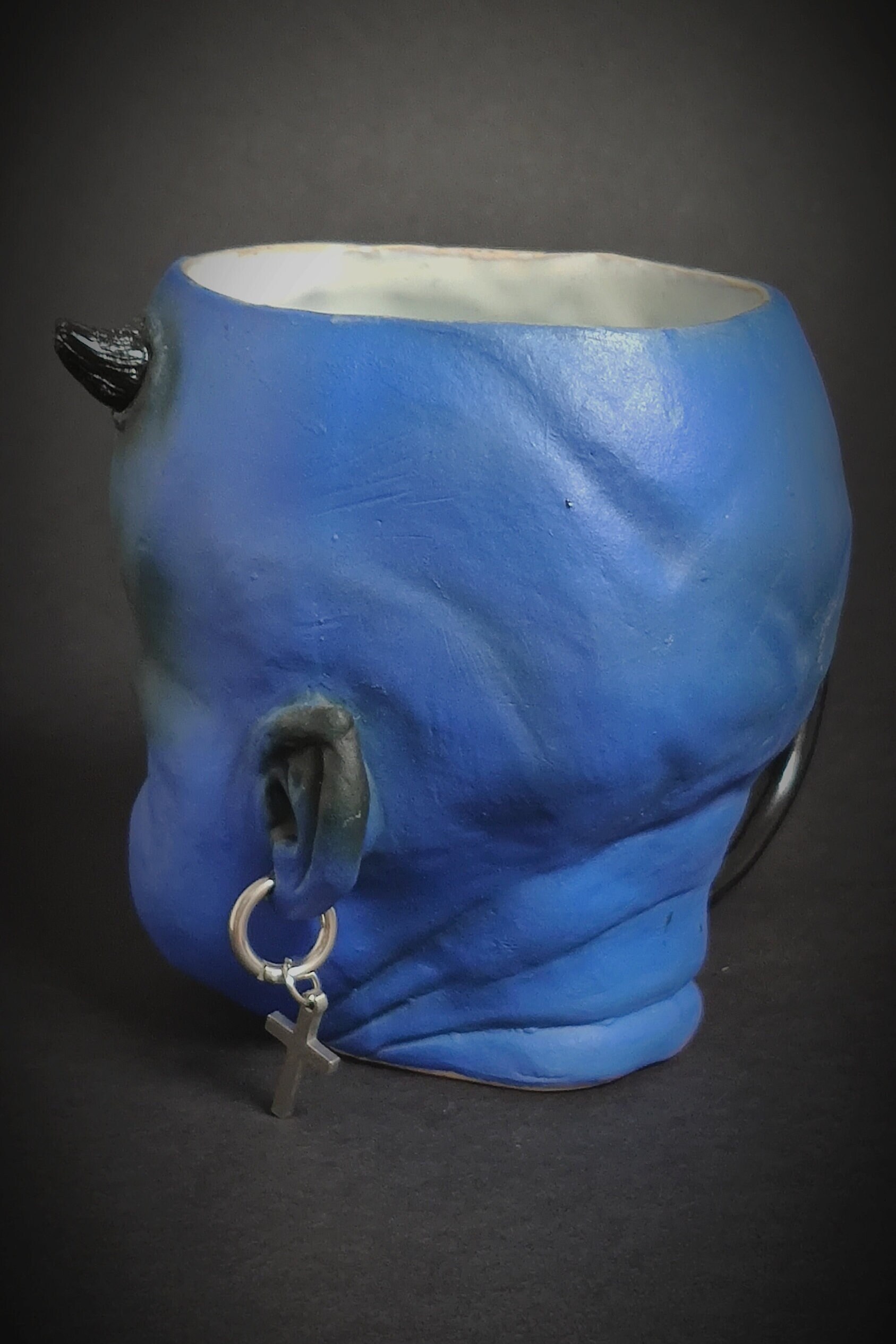 Handcrafted Stoneware Mug -"ocean Dio" -collector's Devil Mug - Devil ...