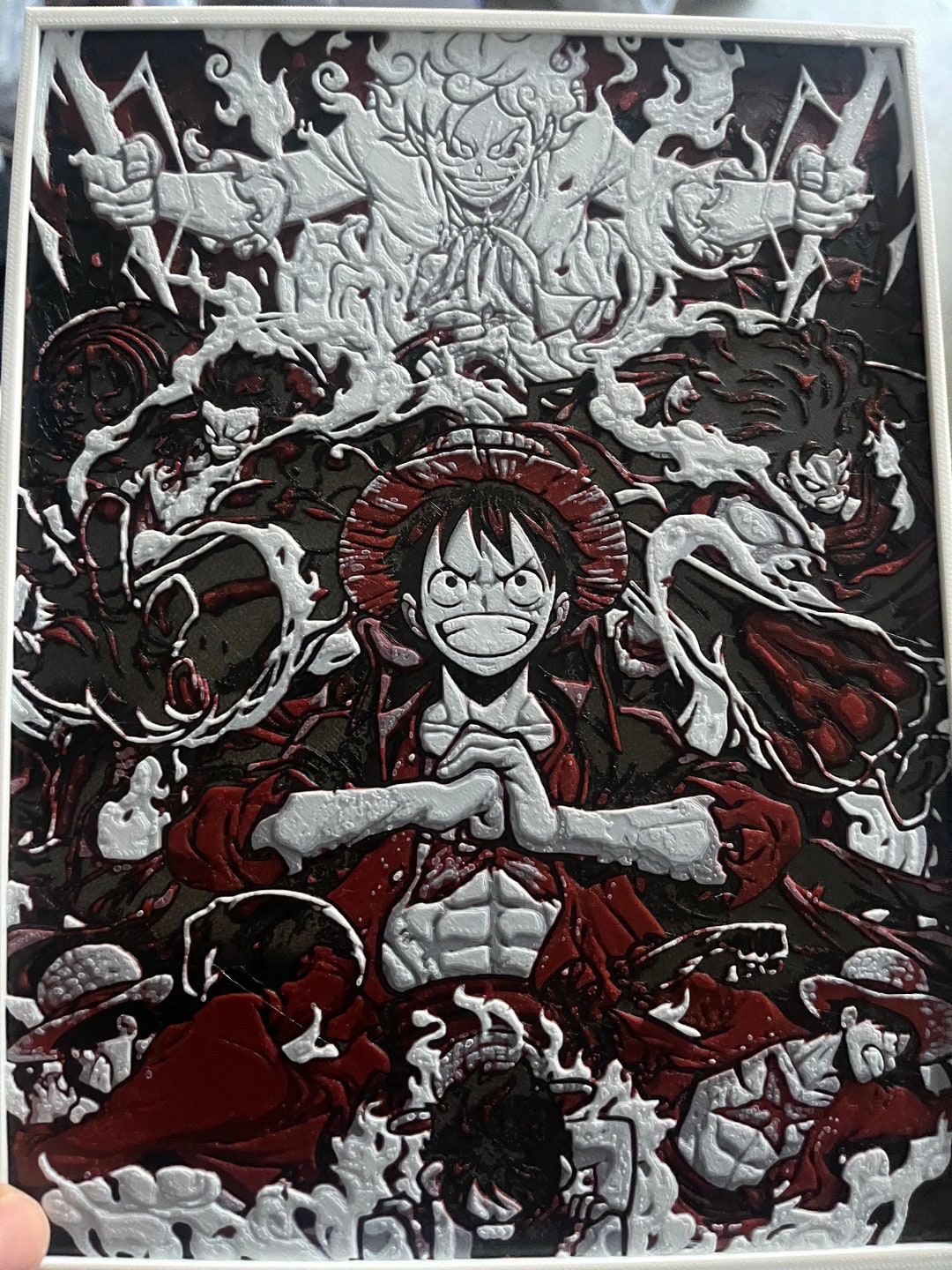 One Piece Luffy Transformation Mural 3D Portrait - Etsy