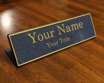 Custom Engraved Desk Name Plate Funny Desk Sign Boss Gag Gift Office ...