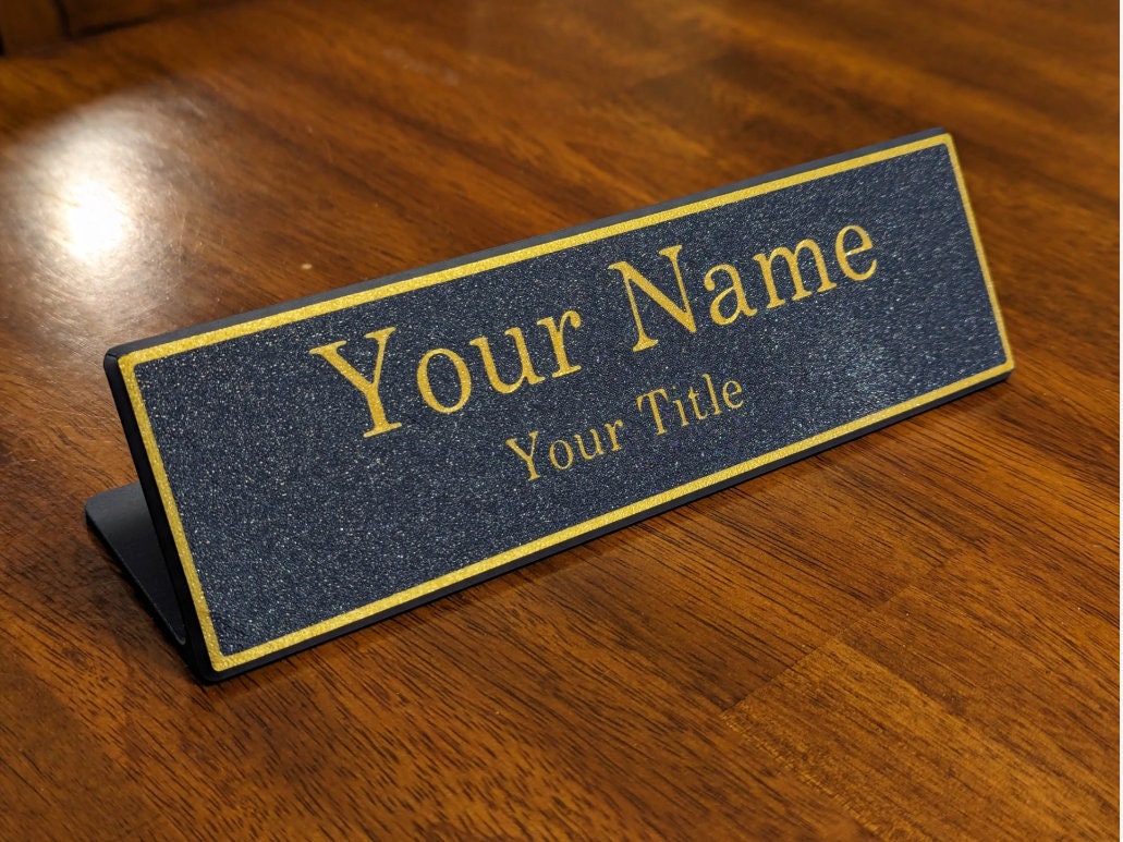 Custom Name Plate Custom Engraved Desk Name Plate Funny Desk Sign Boss ...