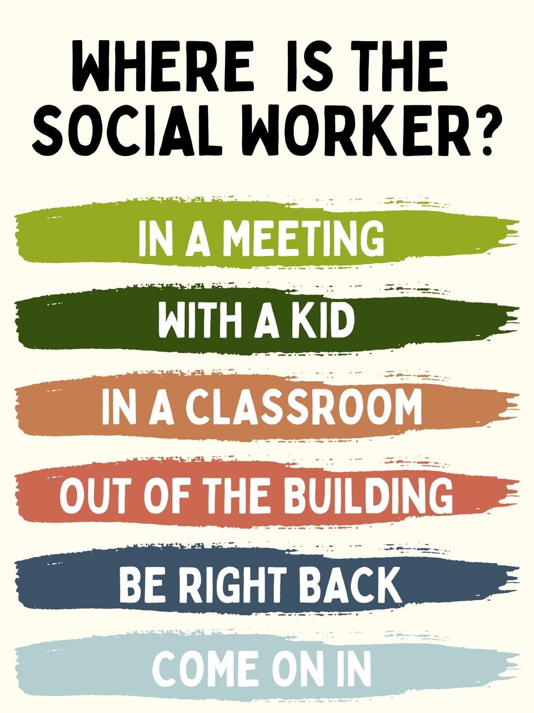 Social Work Door Sign - Etsy
