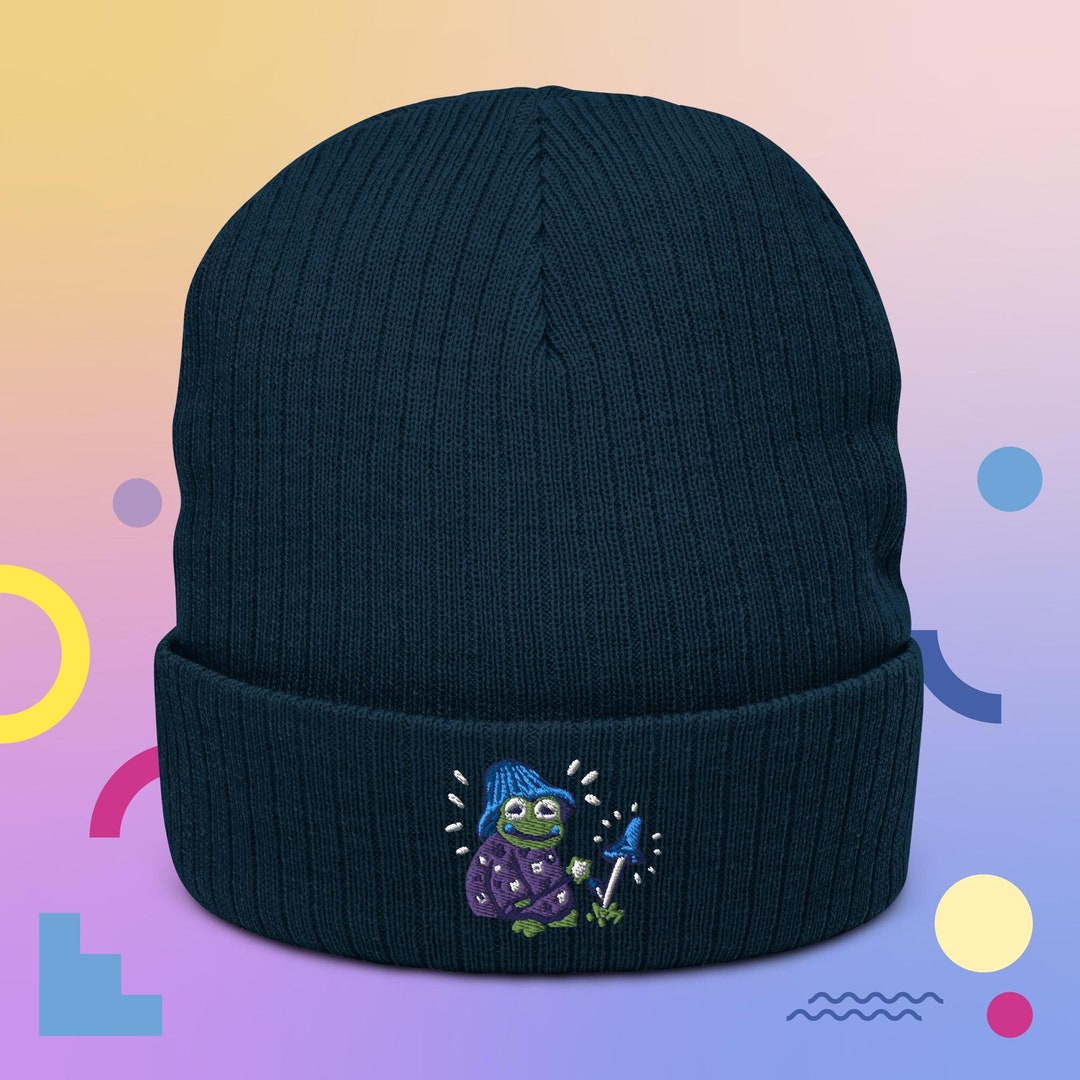 Frog Wizard Ribbed Knit Beanie - Etsy