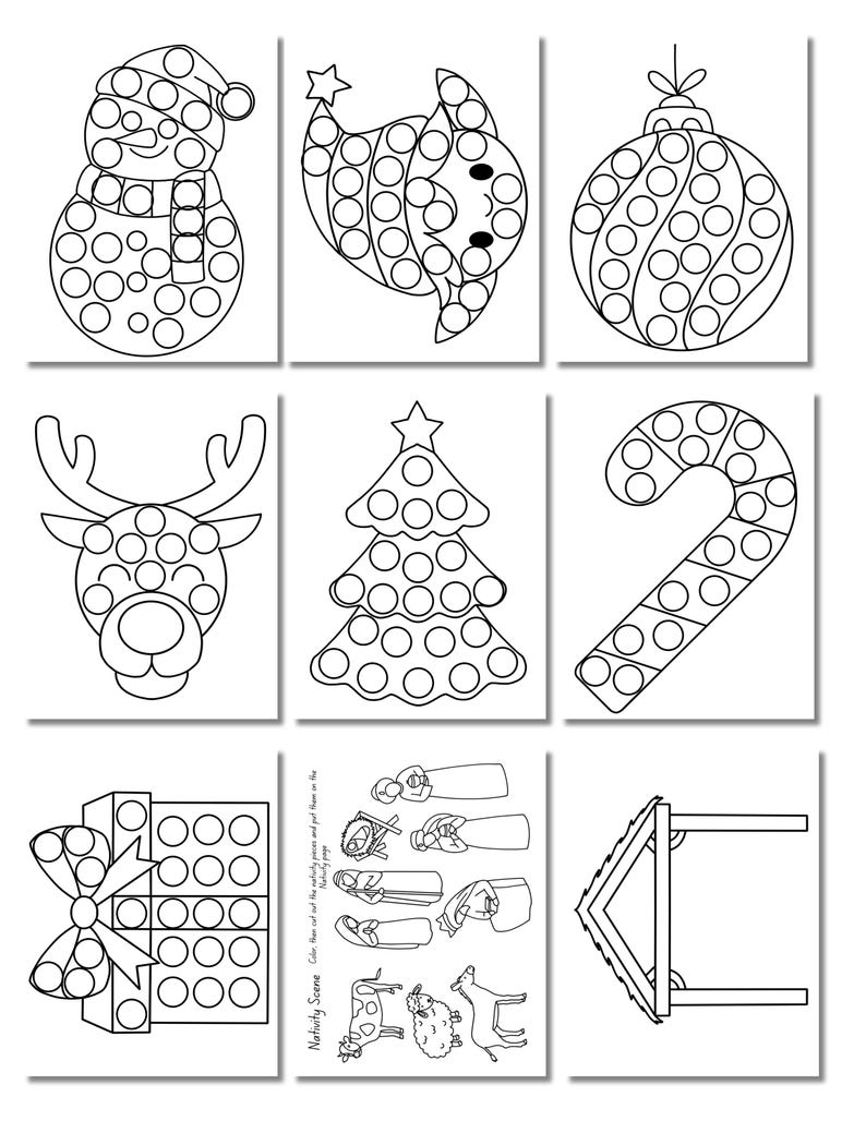 Christmas Activity Set Kid/toddler - 53 Pages - Etsy
