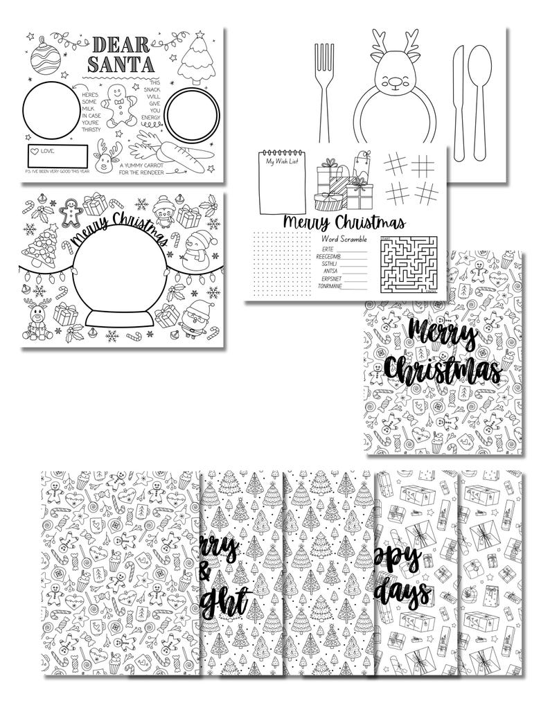 Christmas Activity Set Kid/toddler - 53 Pages - Etsy