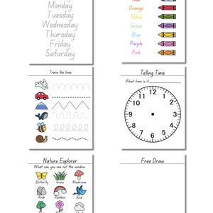 Preschool Morning Menu - Printable - Etsy