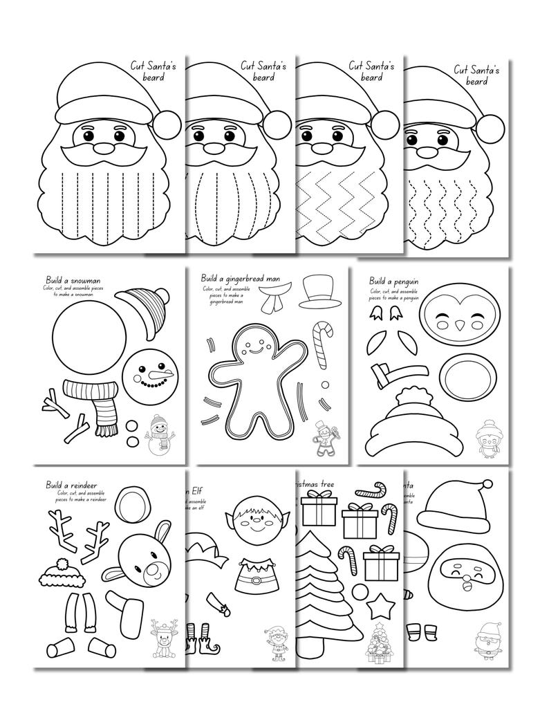 Christmas Activity Set Kid/toddler - 53 Pages - Etsy