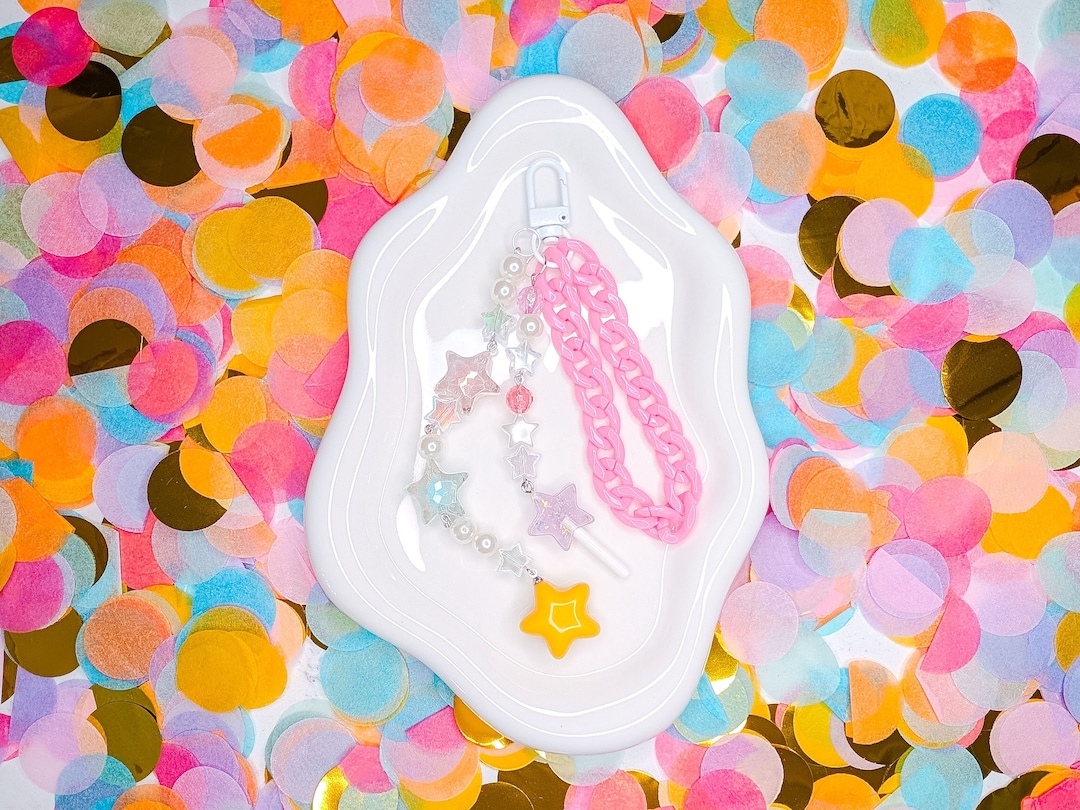 Pastel Galaxy Keychain • Star Charm and Bead Pastel Keychain With Pearl ...