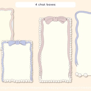 Coquette Darling Twitch Overlay | Animated Stream Overlay, Pastel Pearl ...