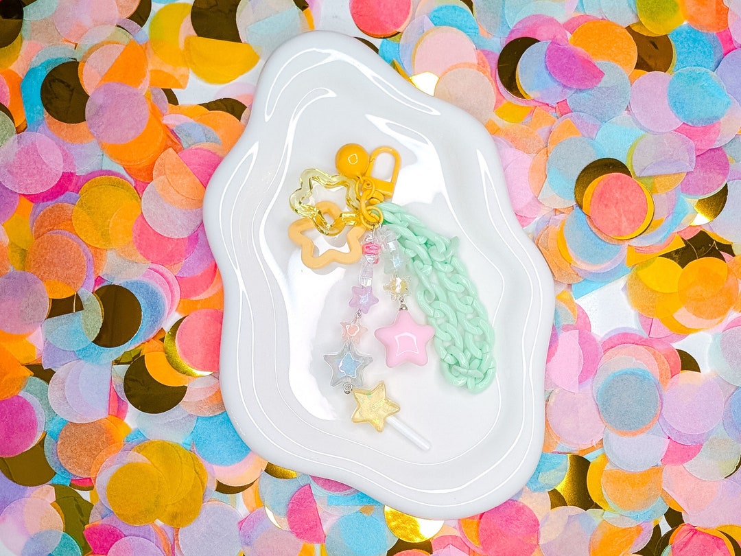 Twinkling Star Keychain • Jingling Bell Star Keychain, Pastel Color ...