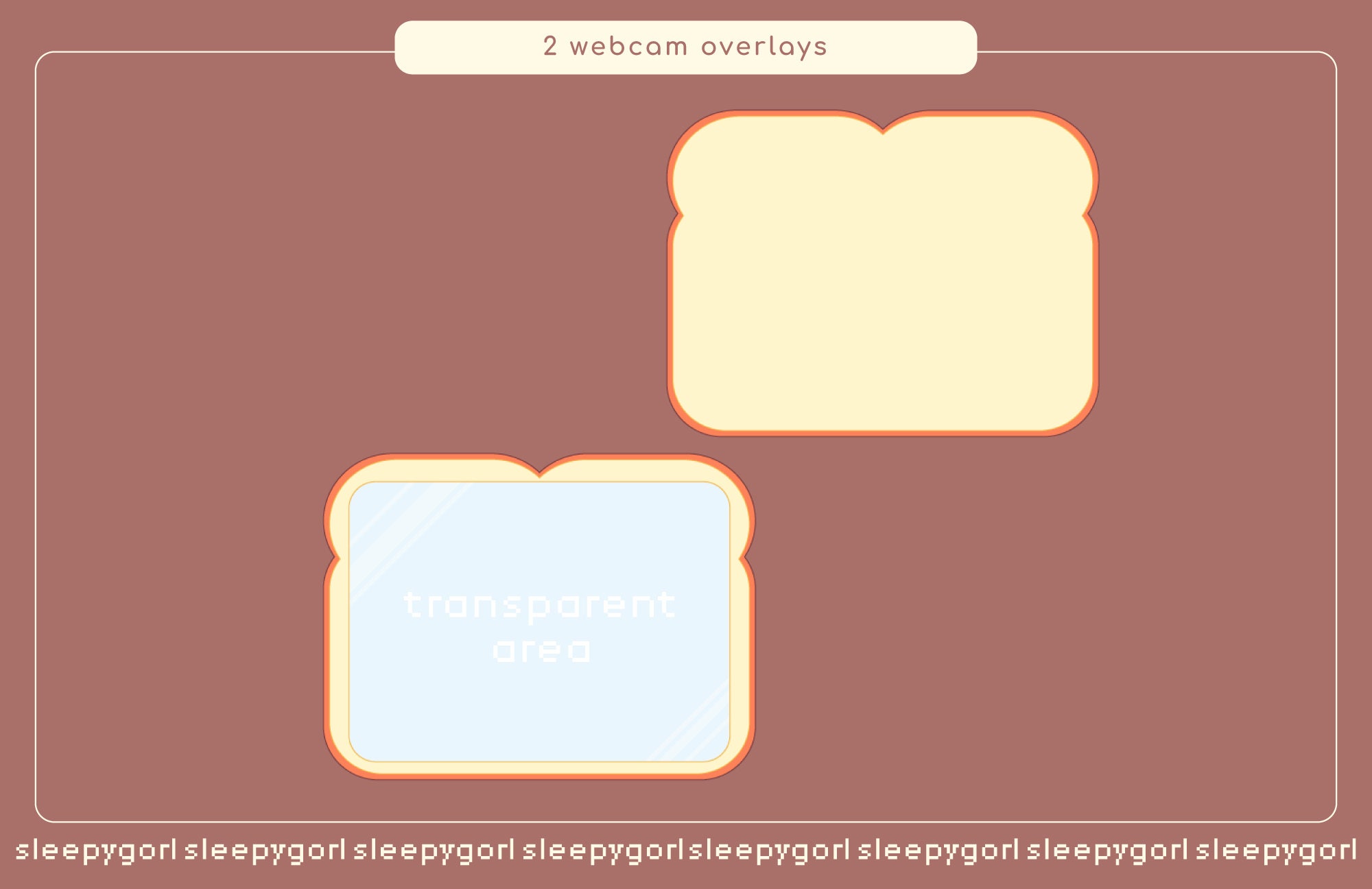 Toasty Twitch Package Animated Stream Overlay, Cute Toast Theme Overlay ...