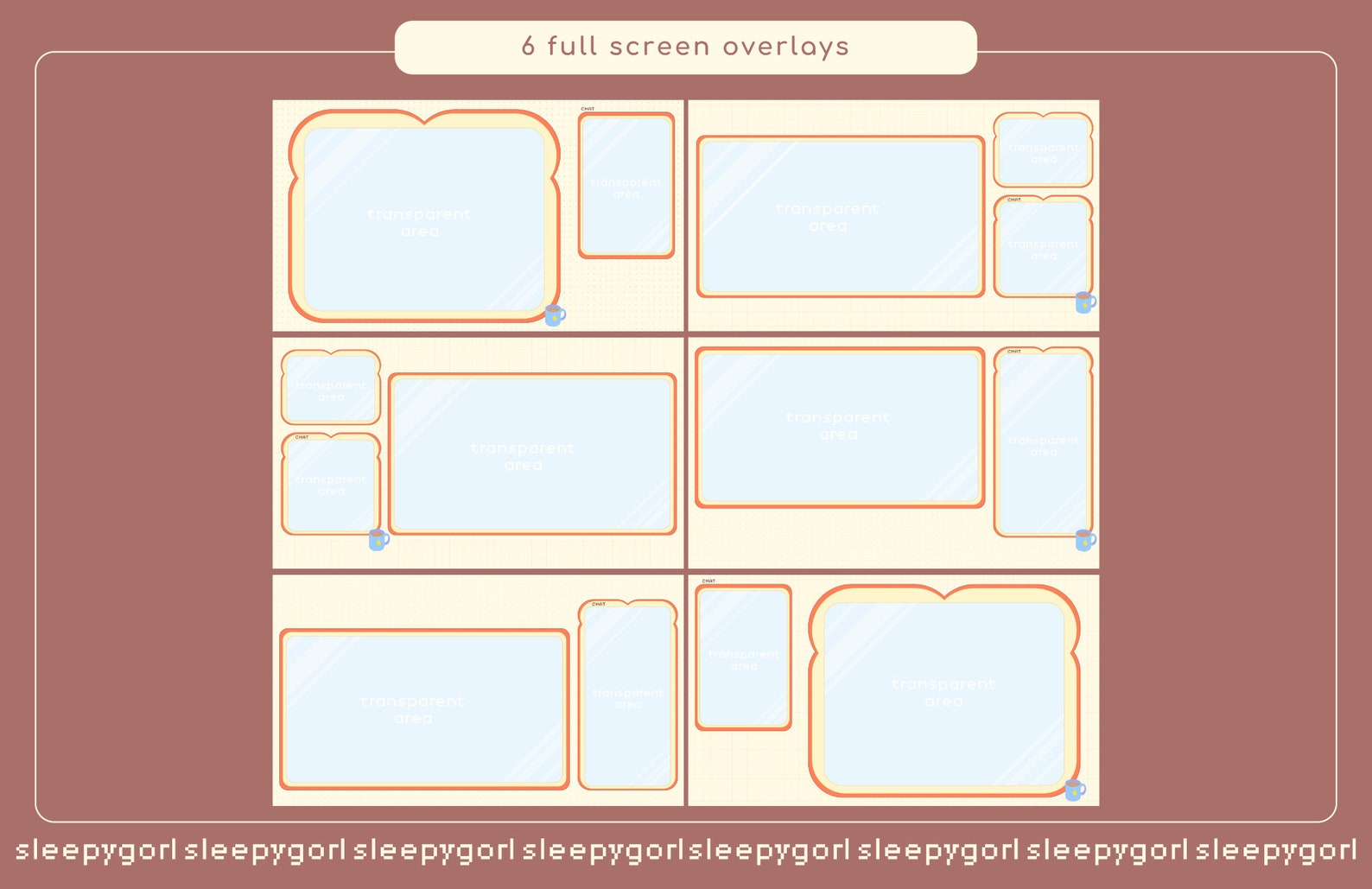 Toasty Twitch Package | Animated Stream Overlay, Cute Toast Theme ...