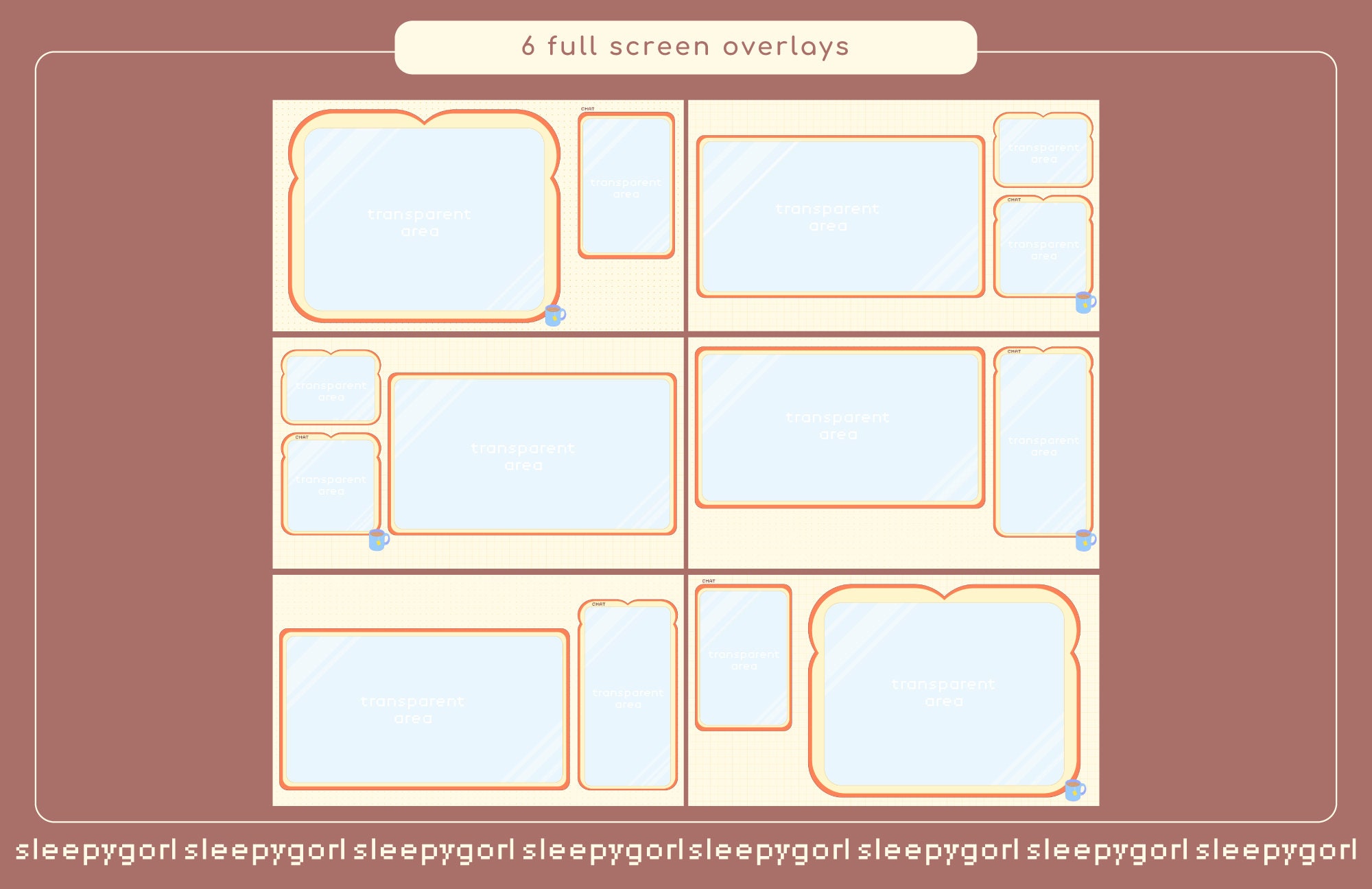 Toasty Twitch Package Animated Stream Overlay, Cute Toast Theme Overlay ...