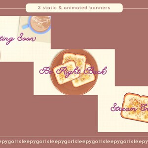 Toasty Twitch Package | Animated Stream Overlay, Cute Toast Theme ...