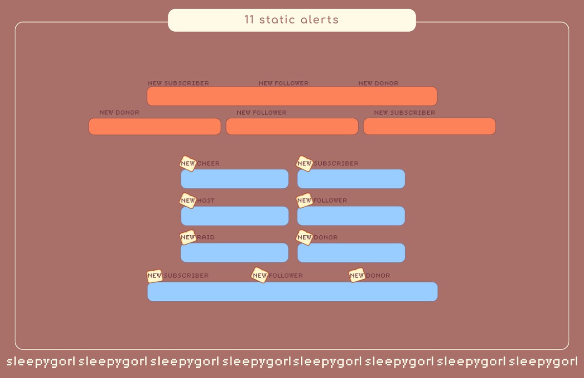 Toasty Twitch Package Animated Stream Overlay Cute Toast - Etsy