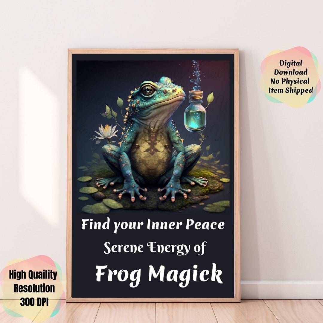 Find You Inner Peace, Frog Healing Beautiful Wall Art, High Resolution ...