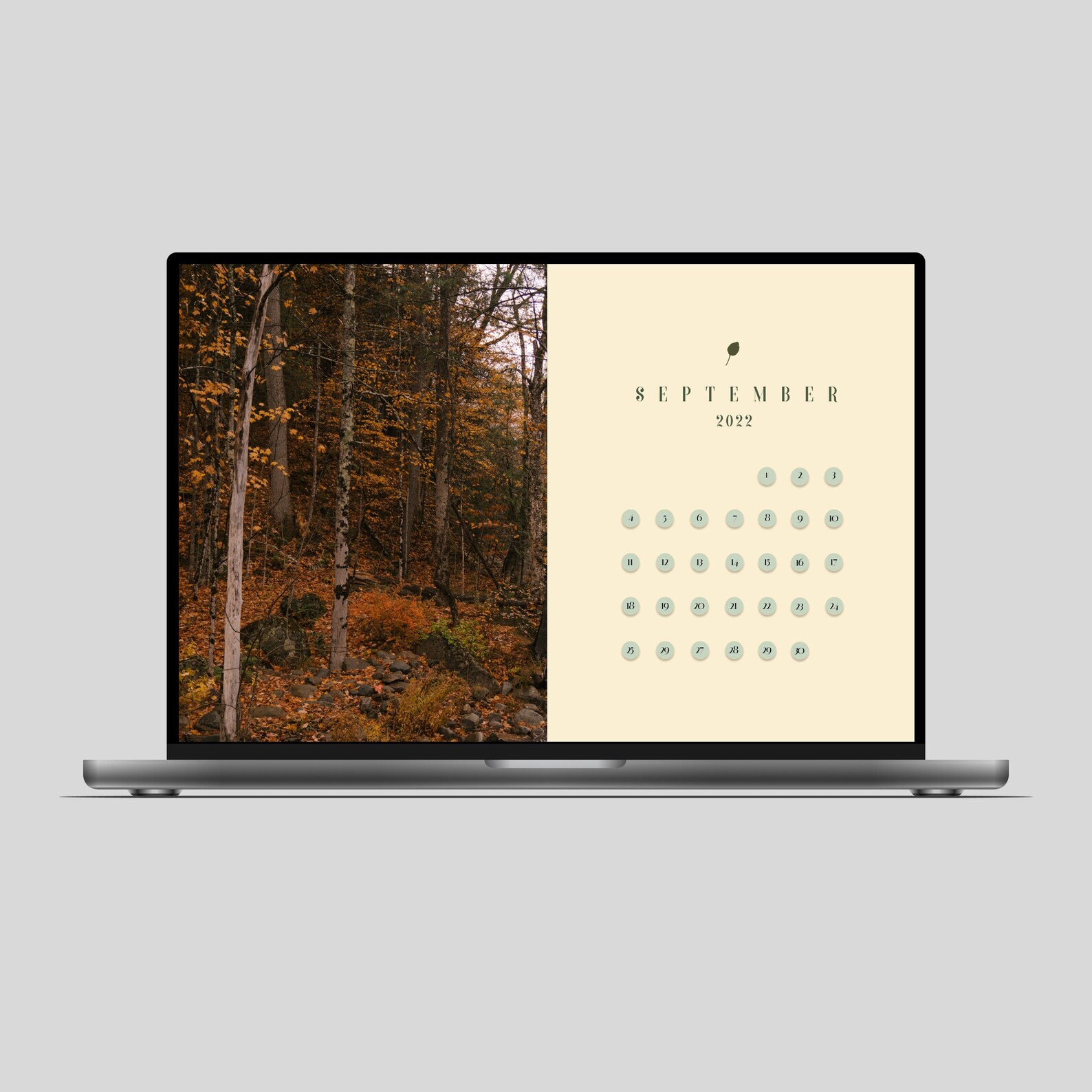MINIMALIST SEPTEMBER Desktop Calendar - Etsy