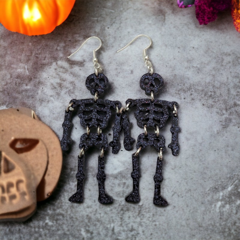 Glitter Skeletons - Etsy