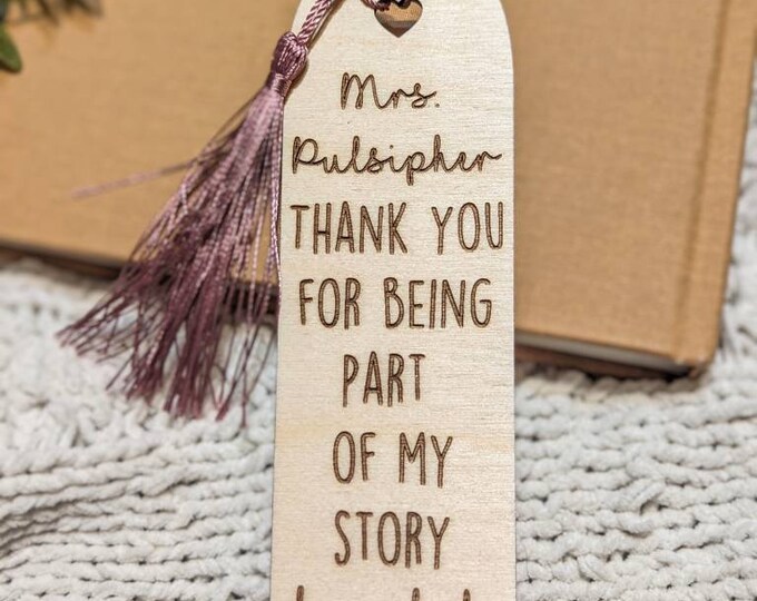 Custom Teacher Appreciation Bookmark - Etsy