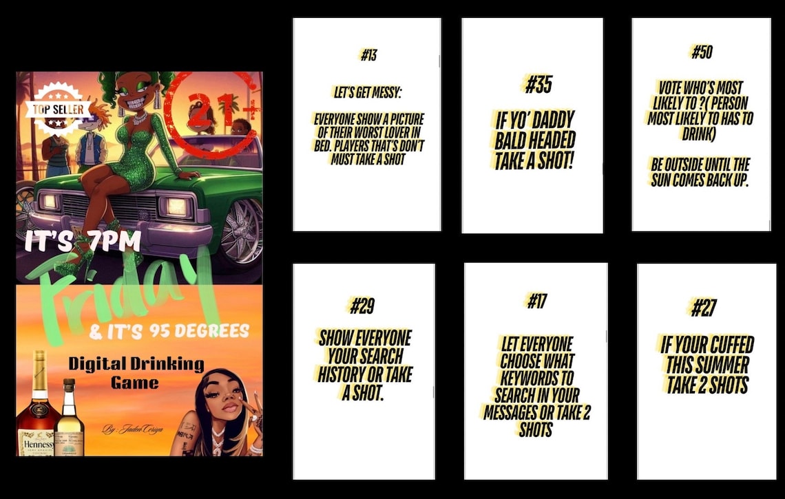 7PM FRIDAY| DRINKING GAME (digital) - Etsy