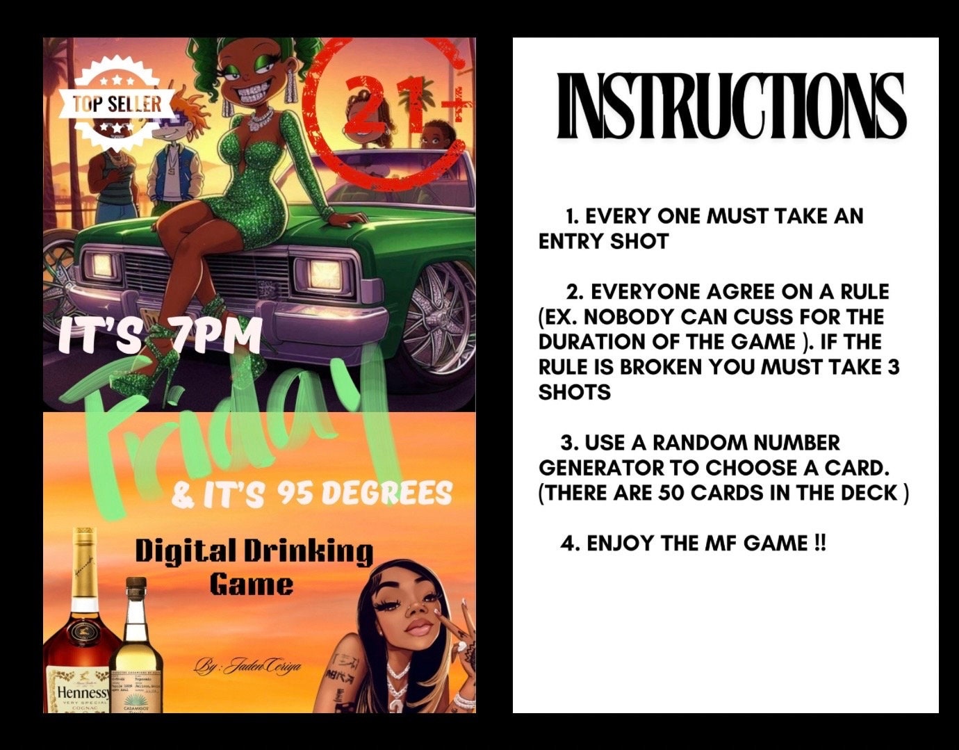 7PM FRIDAY| DRINKING GAME (digital) - Etsy