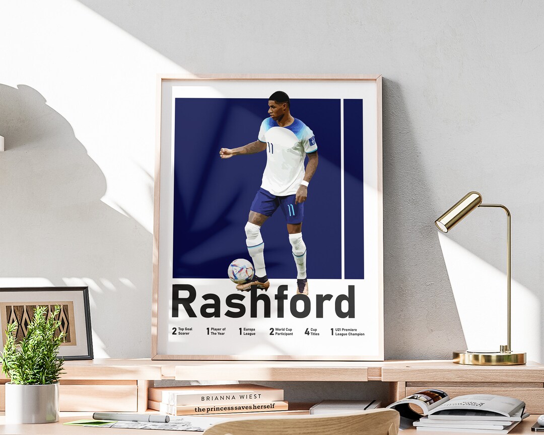 Printable Marcus Rashford Poster, Teen Room Decorations, English ...