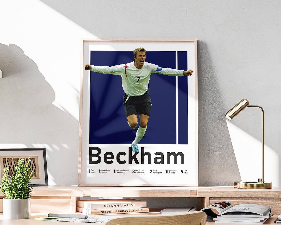 Printable David Beckham Poster, English Soccer Legend, Football Print ...