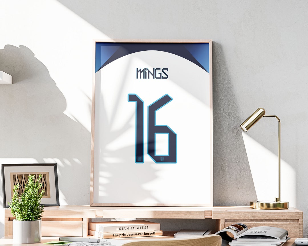 Printable Tyrone Mings Shirt, England Football Kit, Soccer Wall Art ...