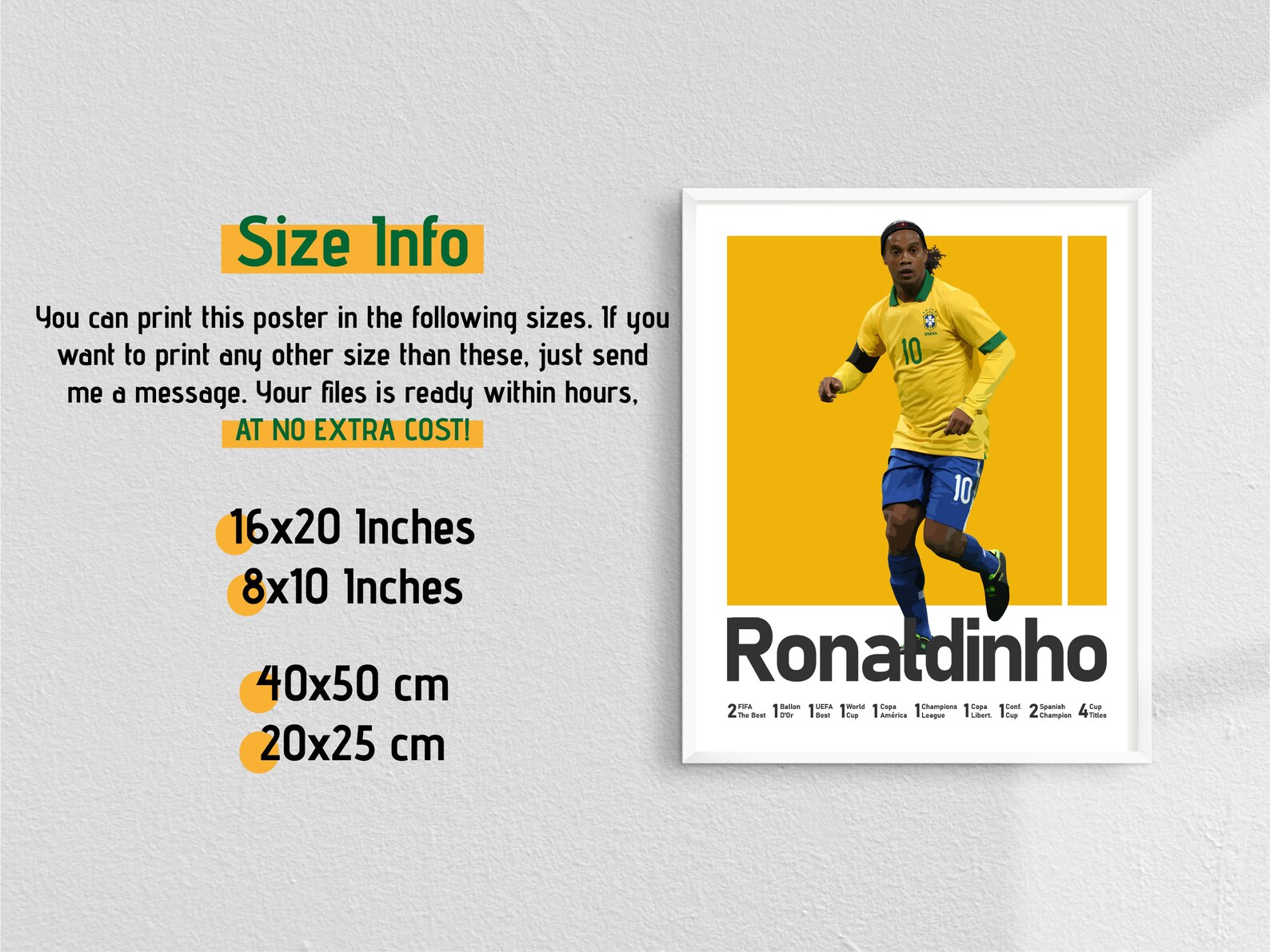 Printable Soccer Set, Ronaldinho and Ronaldo Nazario Poster Set ...