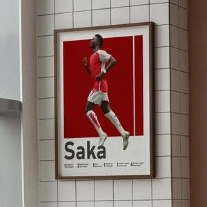 Printable Bukayo Saka Poster, English Right Winger, Wall Hangings for ...