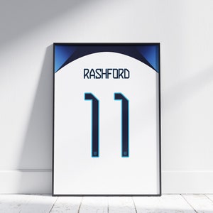 Printable Marcus Rashford Shirt, England Soccer Kit, Rashford Print ...