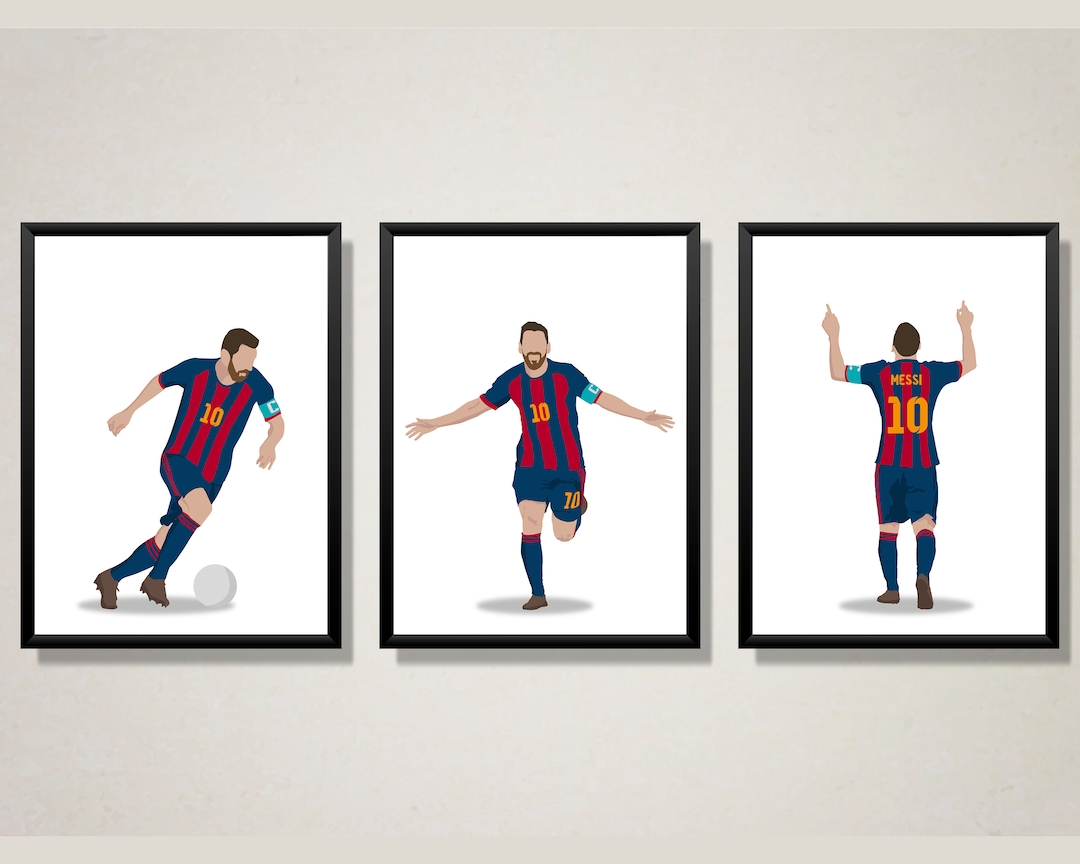 Lionel Messi Iconic Posters Set of 3 Digital Prints - Etsy
