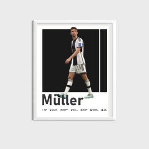 Printable Thomas Müller Poster, Football Print, German Attacker, Muller ...
