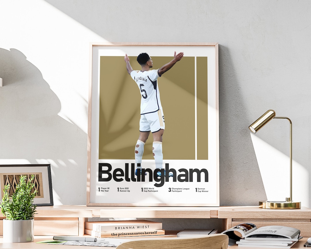 Printable Jude Bellingham Wall Art, Boys Room Poster, Including Soccer ...