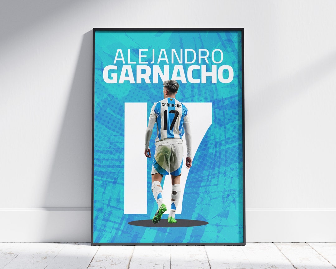 Gift for Garnacho Lovers, Alejandro Garnacho Poster, Printable Soccer ...
