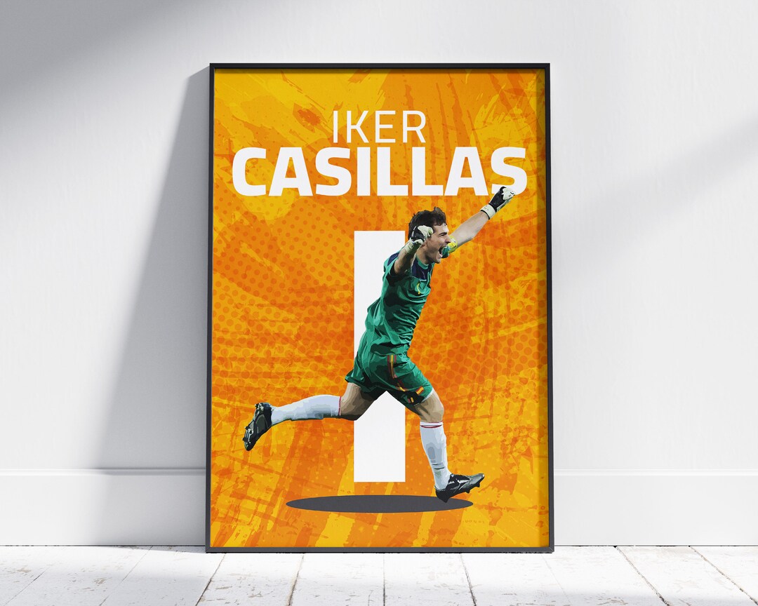 Printable Goalie Print, IKER CASILLAS Poster, Spanish Legendary ...