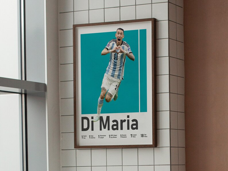 Printable Angel Di Maria Poster, 2023-2024 Season, Soccer Legend Di ...