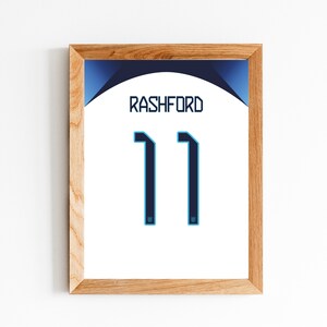 Printable Marcus Rashford Shirt, England Soccer Kit, Rashford Print ...