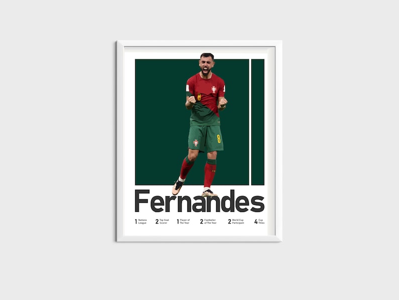 Printable Bruno Fernandes Poster Portugal Soccer Print Man - Etsy
