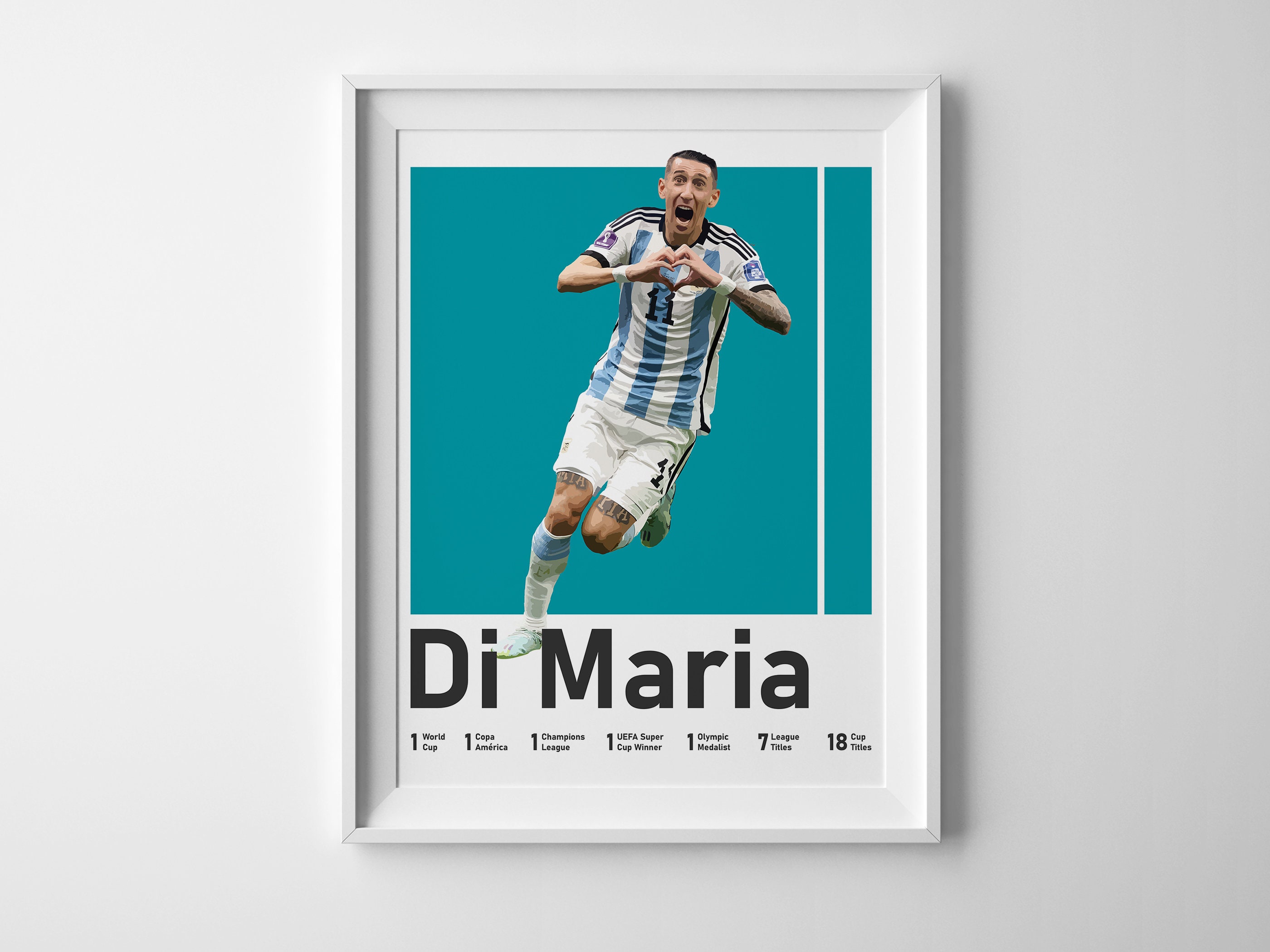 Printable Angel Di Maria Poster, 2023-2024 Season, Soccer Legend Di ...