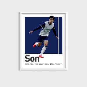 Printable Son Heung-min Poster, Soccer Wall Art, South Korean Forward ...