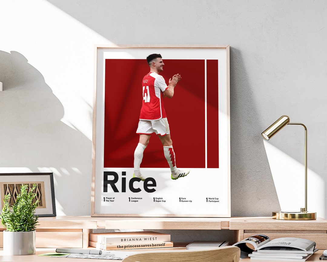 Printable Declan Rice Poster, English Midfielder, Boys Room Decor ...