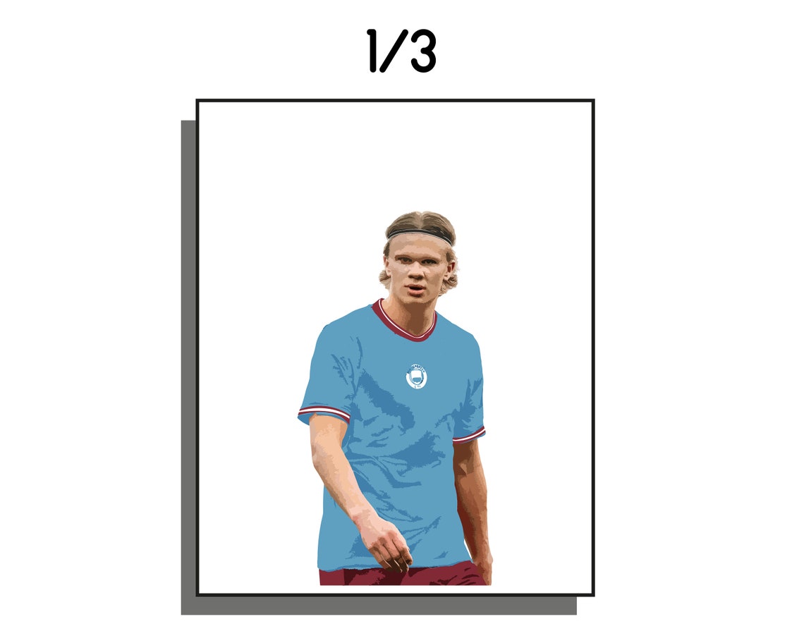 Erling Haaland Printable Posters Bundle 3 Soccer Wall Arts - Etsy