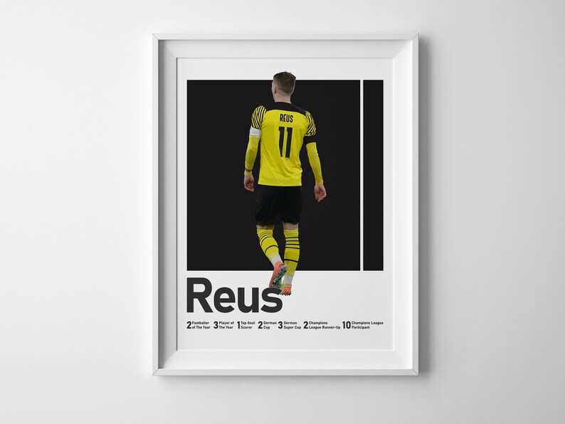 Marco Reus Poster, German Soccer Legend Illustration (digital Download ...
