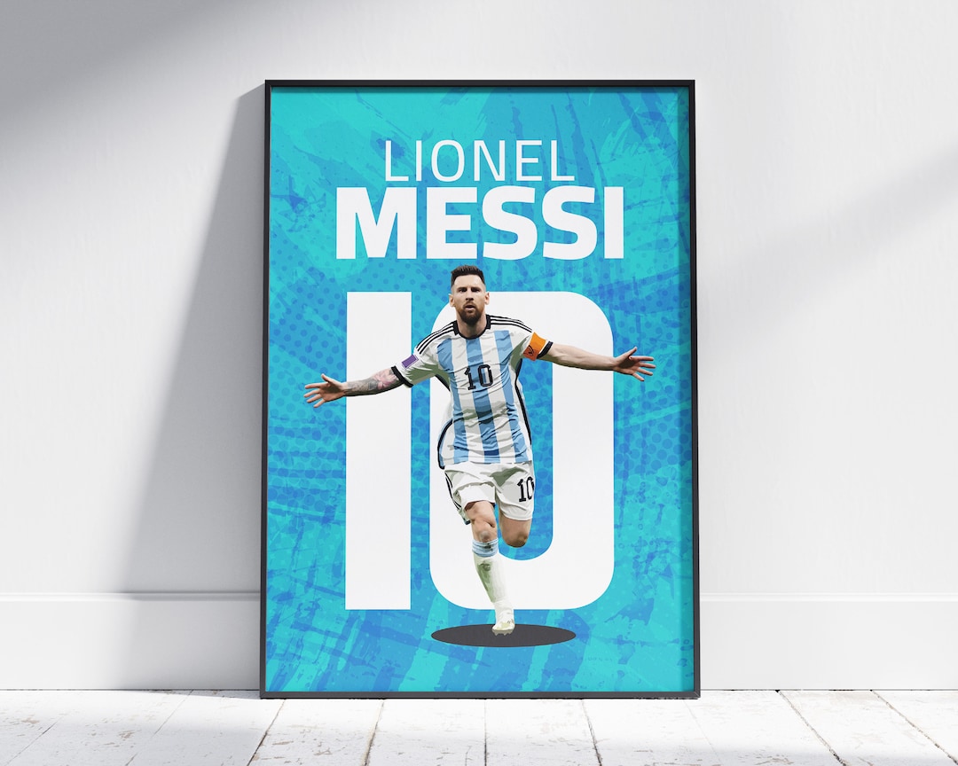 Lionel Messi Design Poster, Football Gift to Boys, Argentinian Soccer ...