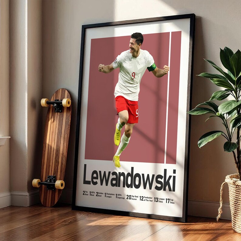 Robert Lewandowski Poster, Polish Legendary Soccer Player, Football ...